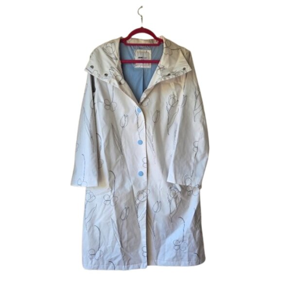 Jane Post | Jackets & Coats | Jane Post Ny Rain Jacket Size M Floral ...